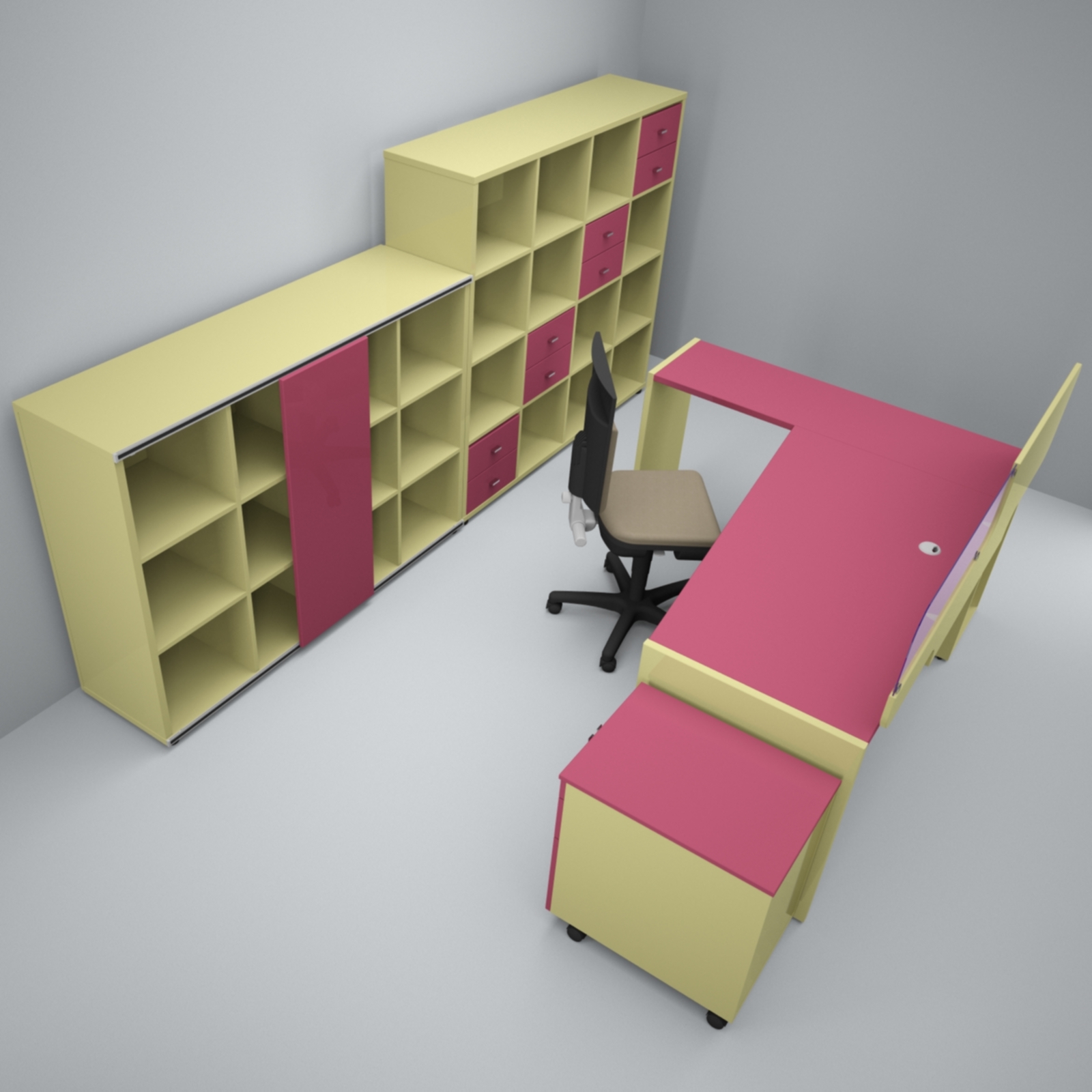 3d model of rack office table