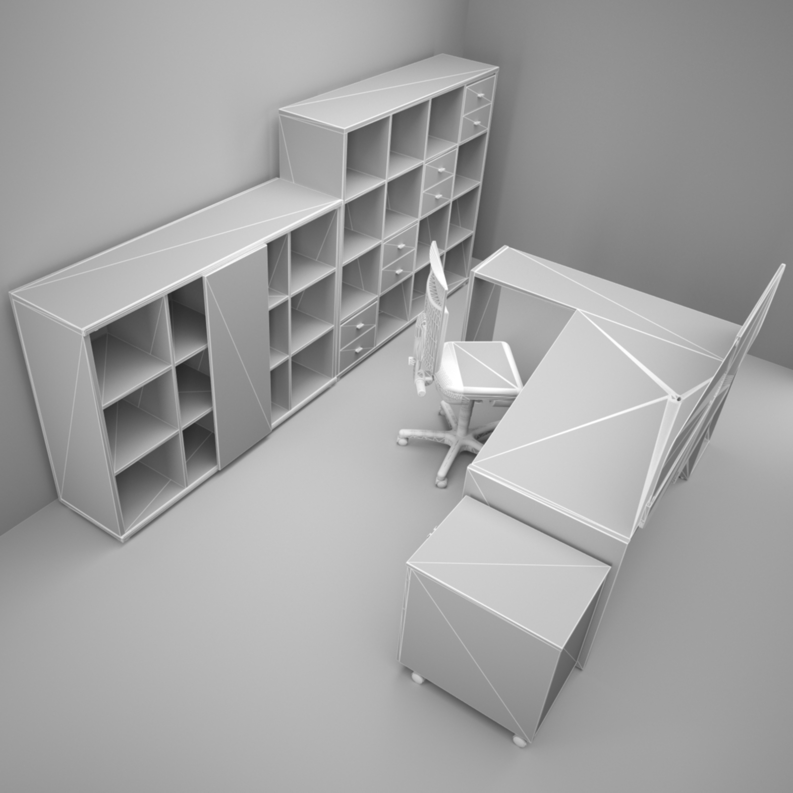 3d model of rack office table