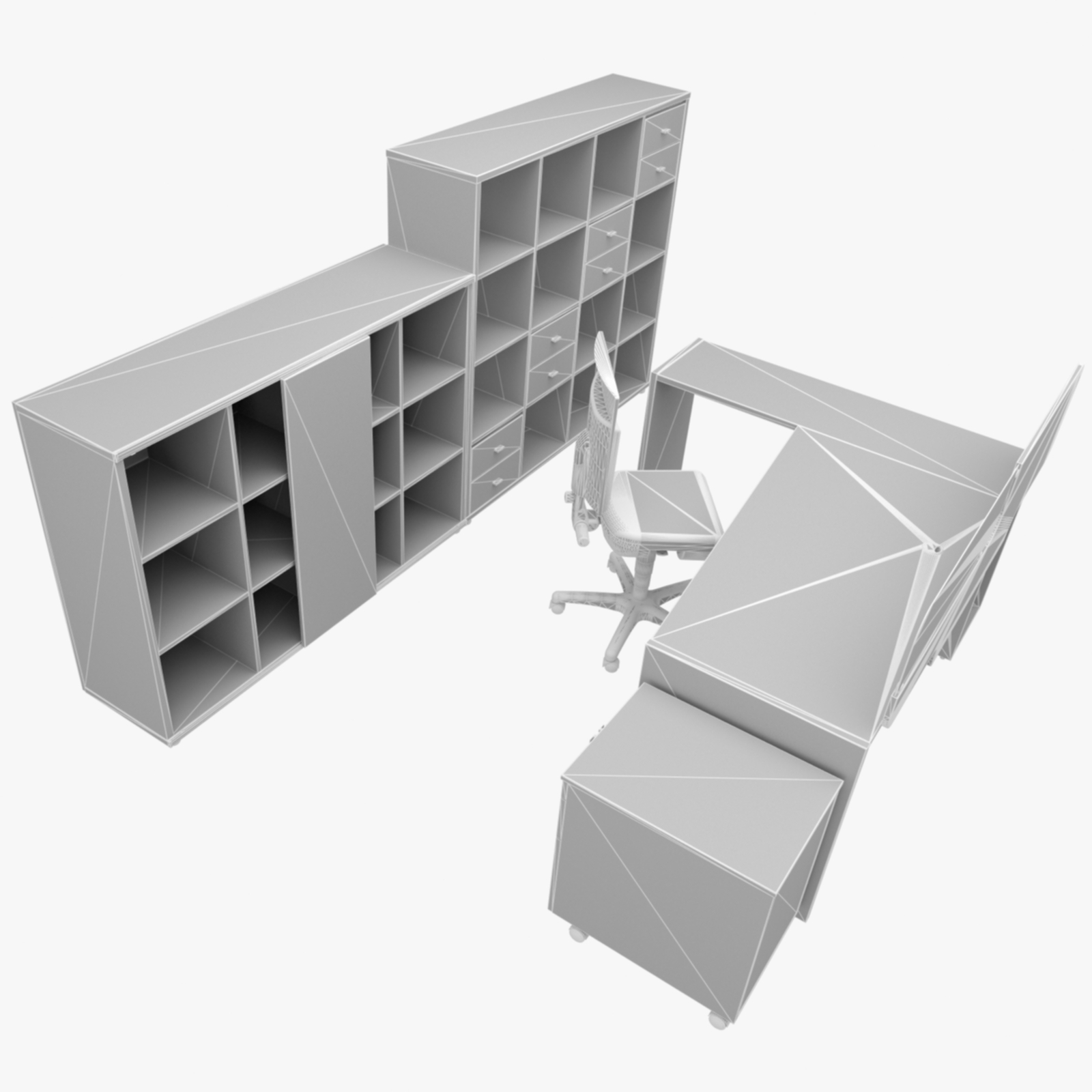3d model of rack office table