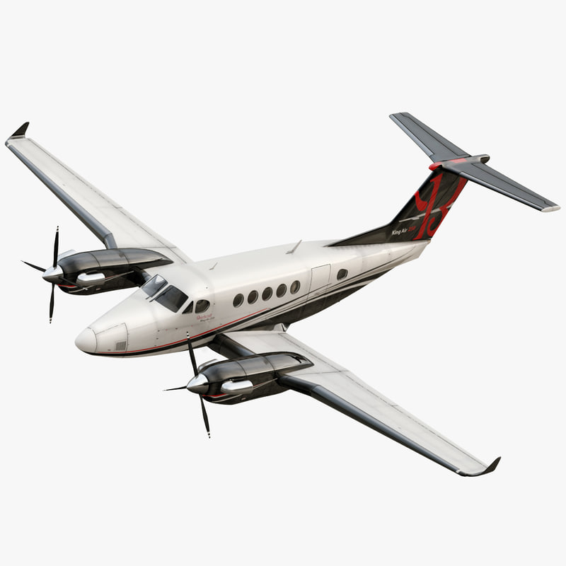 beechcraft king air 200 3d model