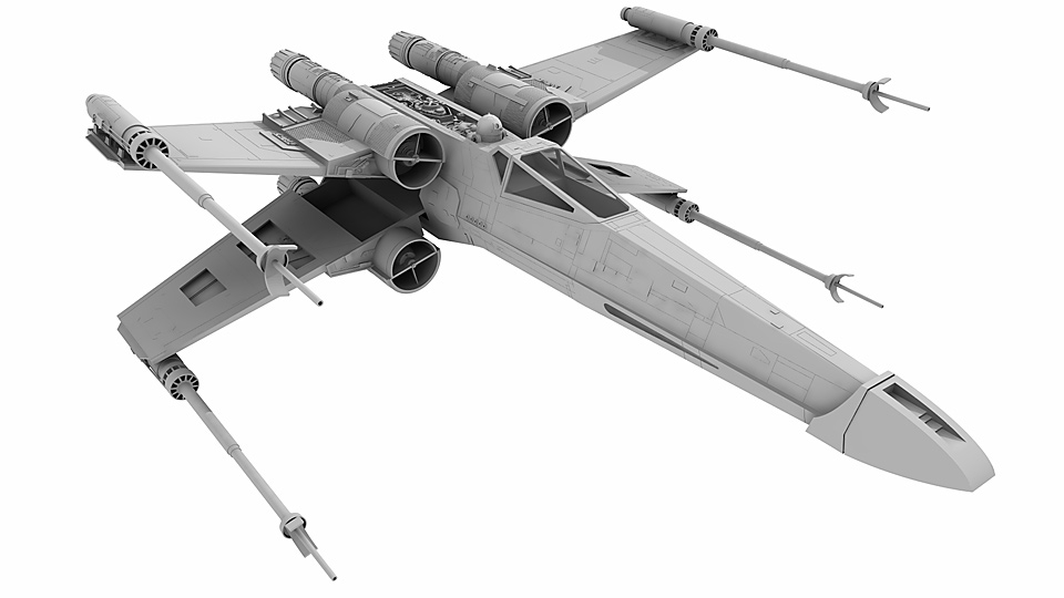 x-wing 3d model