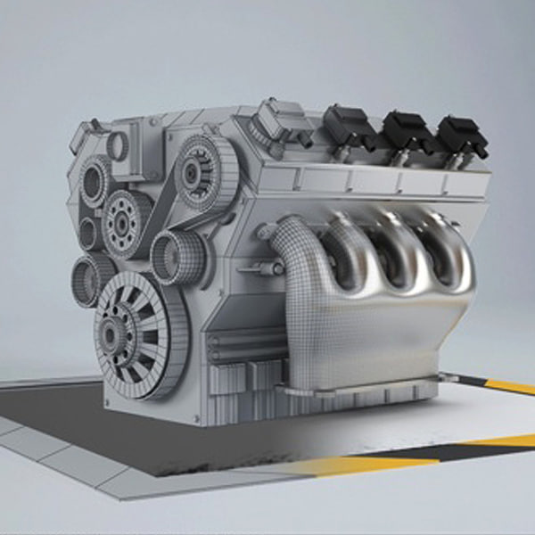 car engine 3d model