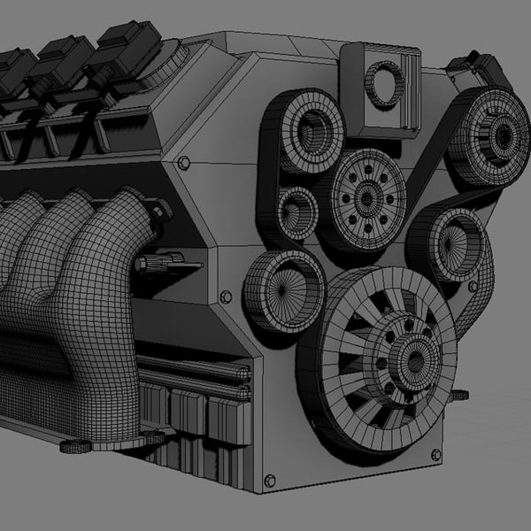 car engine 3d model