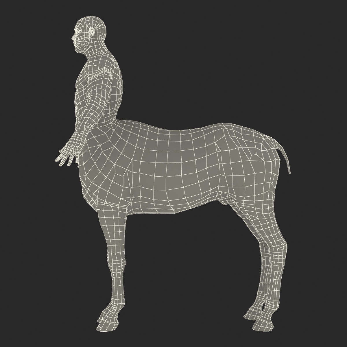 3d model centaur rigged