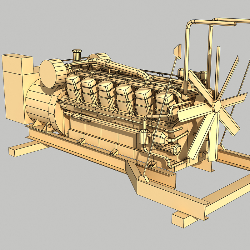 diesel generator 3d model