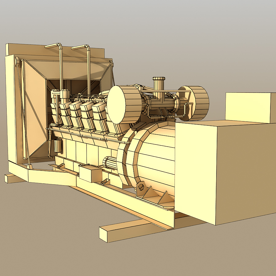 diesel generator 3d model