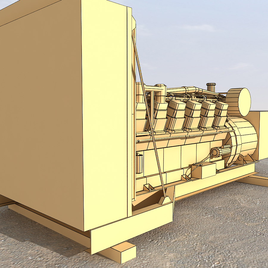 diesel generator 3d model