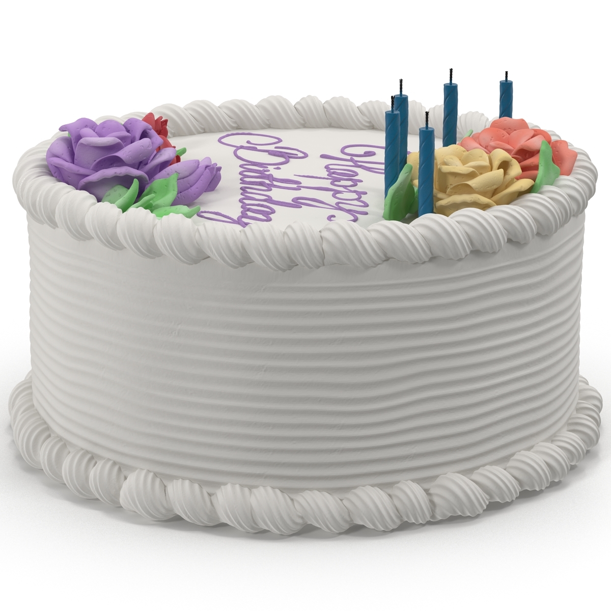 3d model of birthday cake 4
