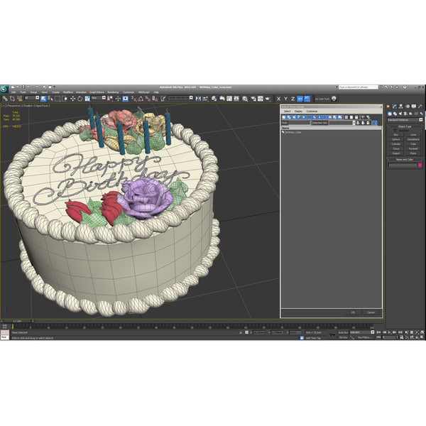 3d model of birthday cake 4