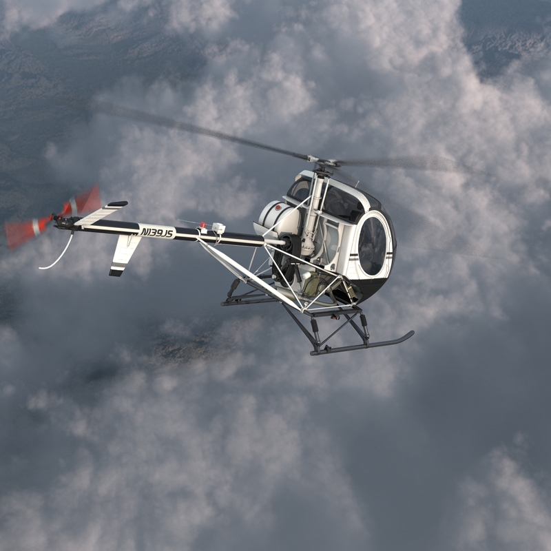 3d model helicopter schweizer 300cbi