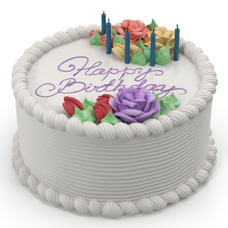 3d model of birthday cake 4