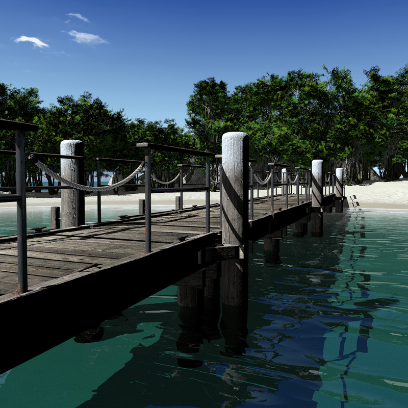 beach modeled pier