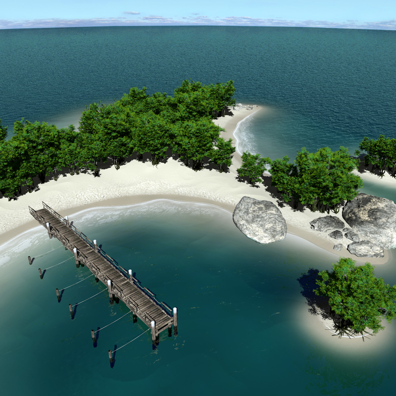 beach modeled pier