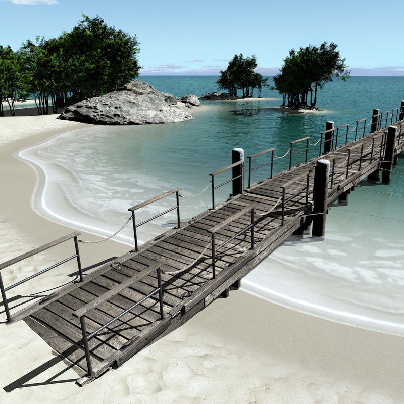 beach modeled pier