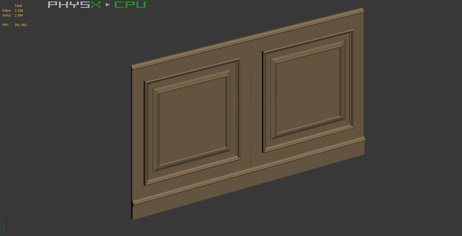 wainscot 3d max