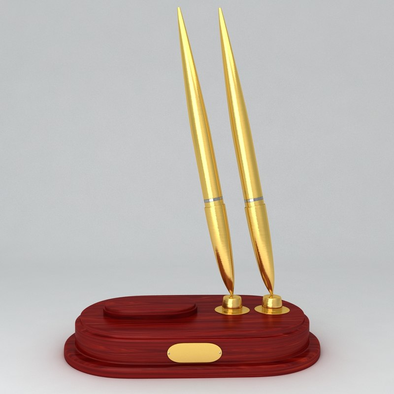 classic pen holder 3d model