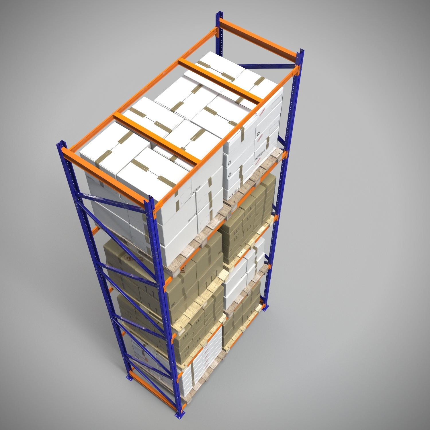 3d rack box cardboard pallet