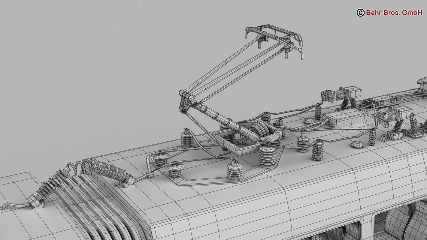 3d generic commuter train locomotives model