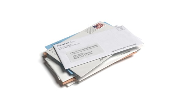 stack mail 3d model