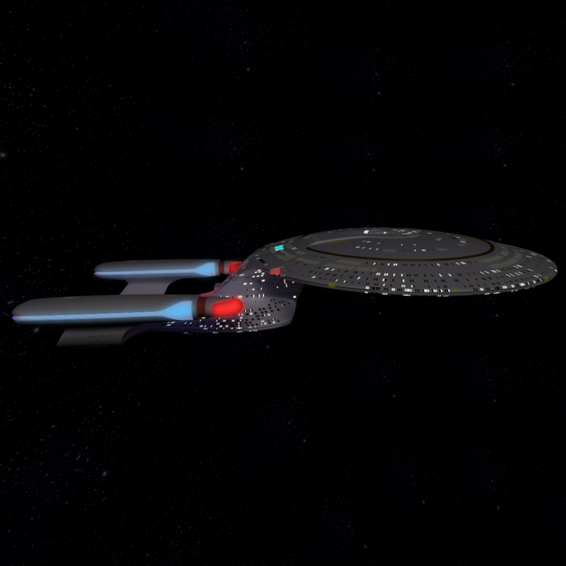 uss enterprise d star trek 3d model