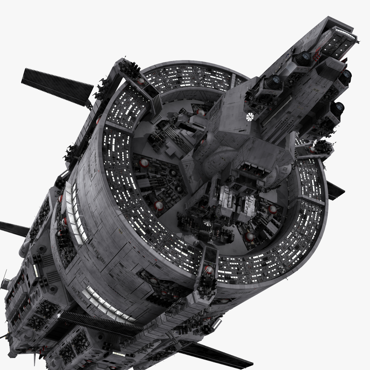 3d realistic interstellar space cruiser