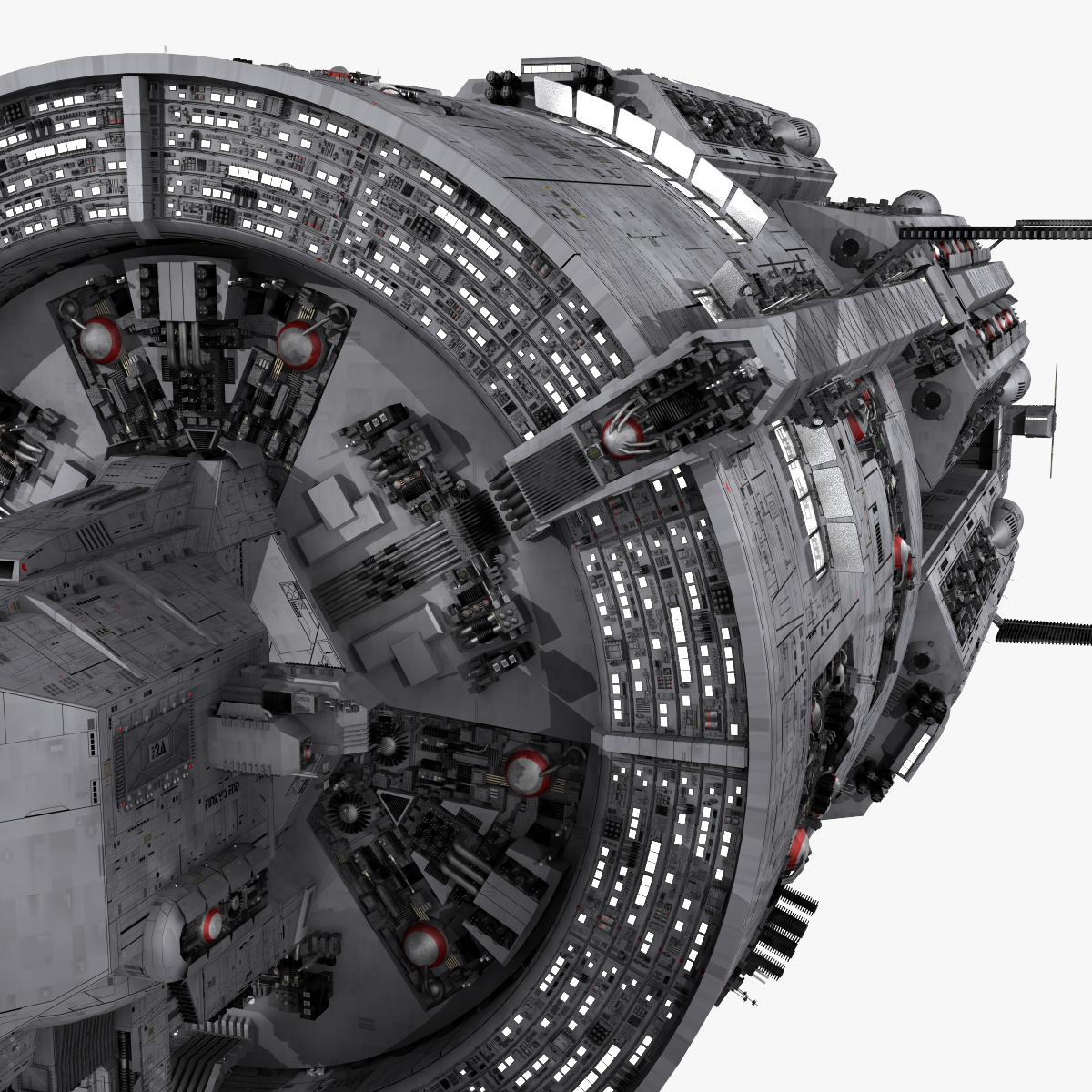 3d realistic interstellar space cruiser