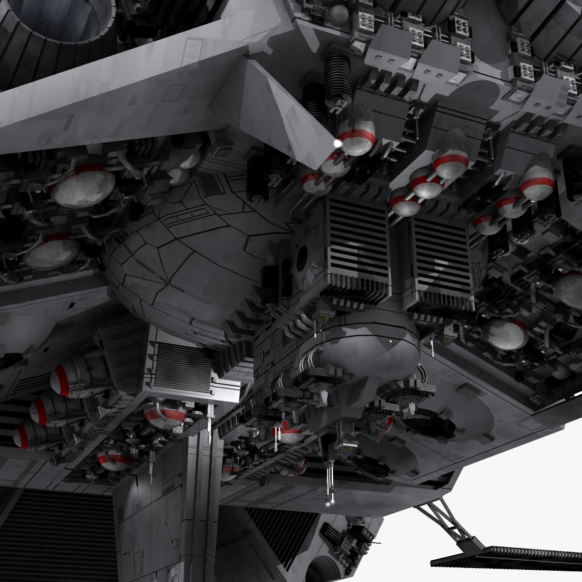 3d realistic interstellar space cruiser