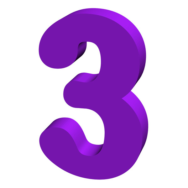 Texture PNG number purple cutout