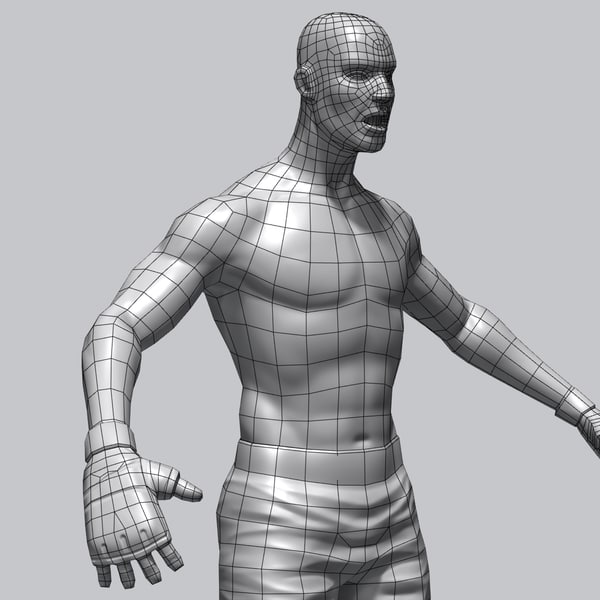 martial arts mma fighter 3d model