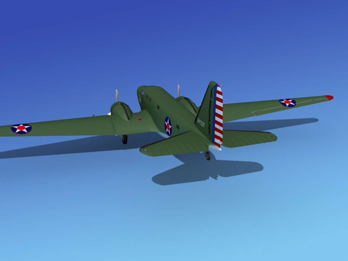 3d model douglas b-18 bolo bomber