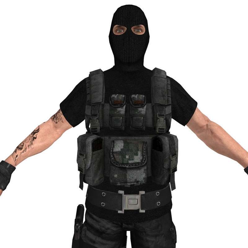 paramilitary soldier 3d model