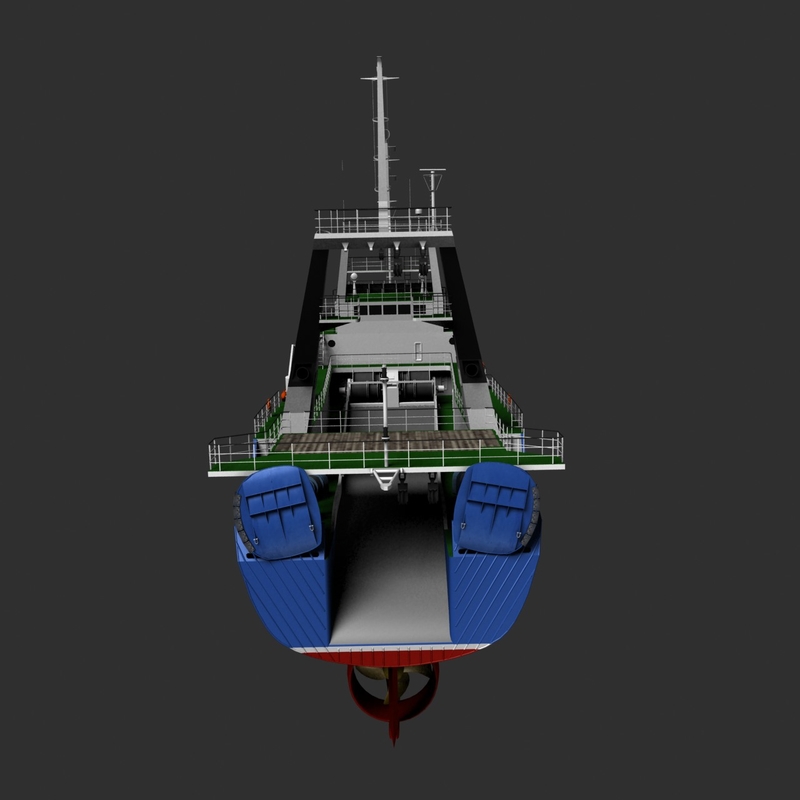 stern trawler 3d model