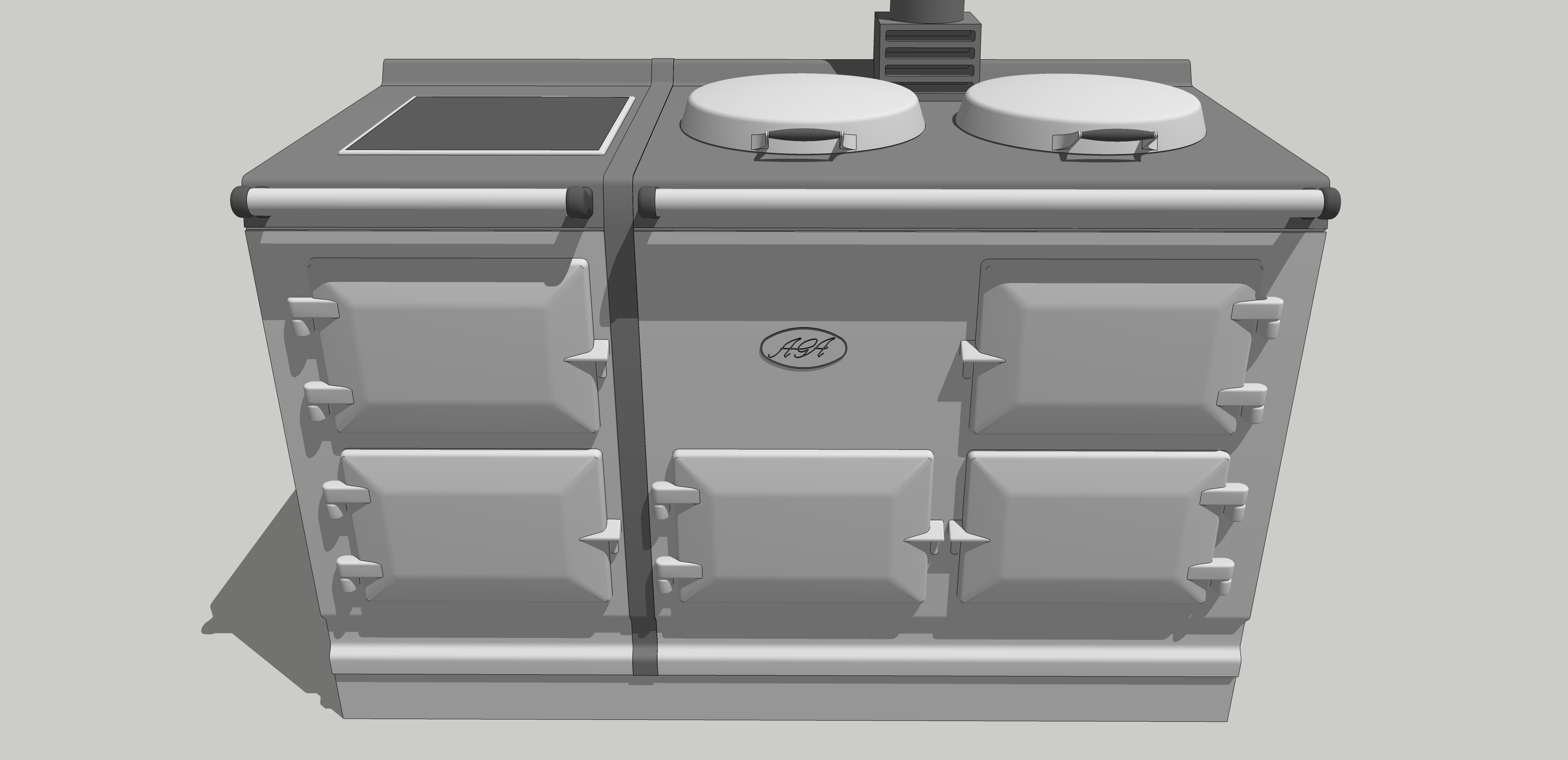 aga oven 3d model