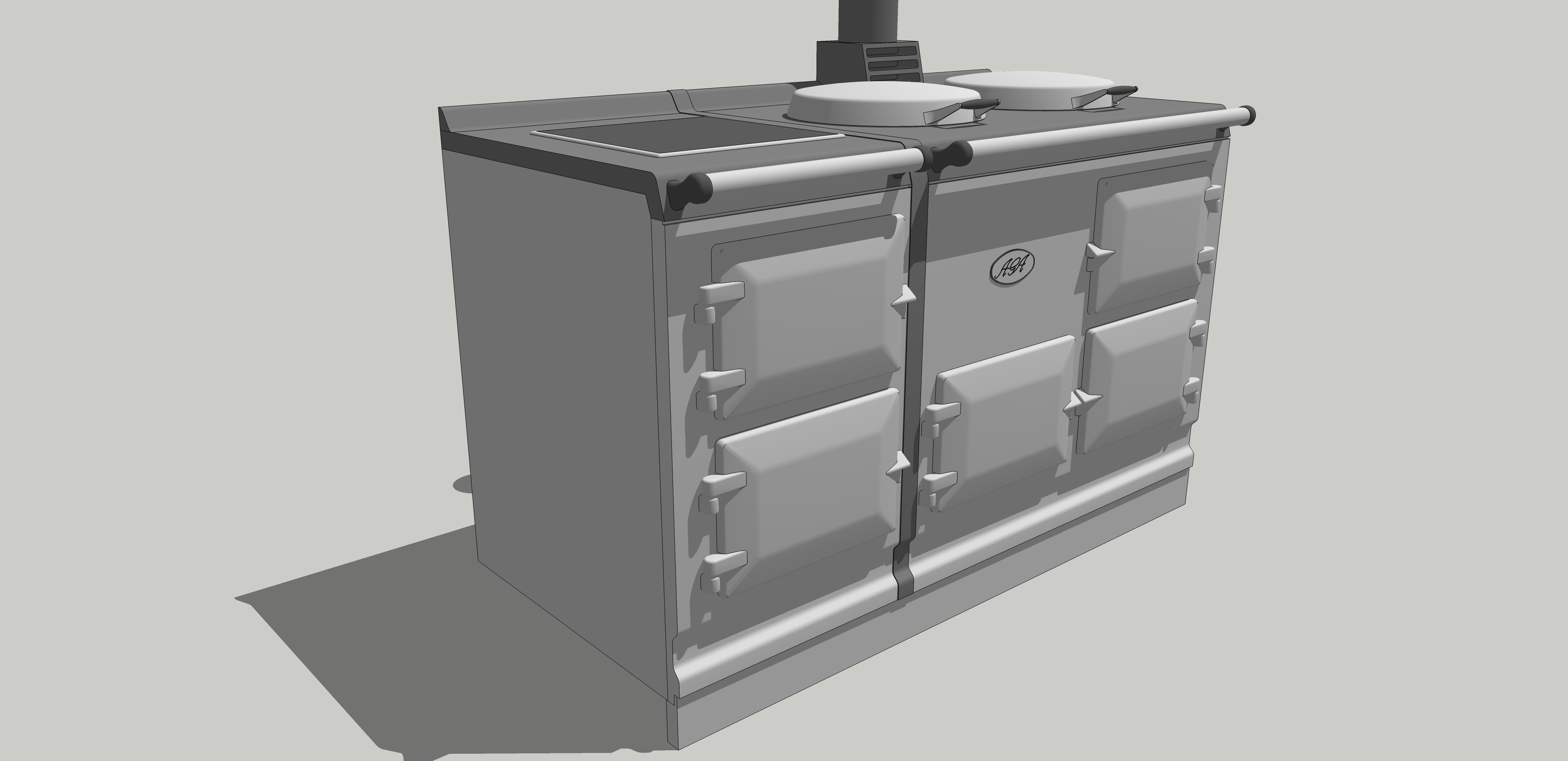 aga oven 3d model