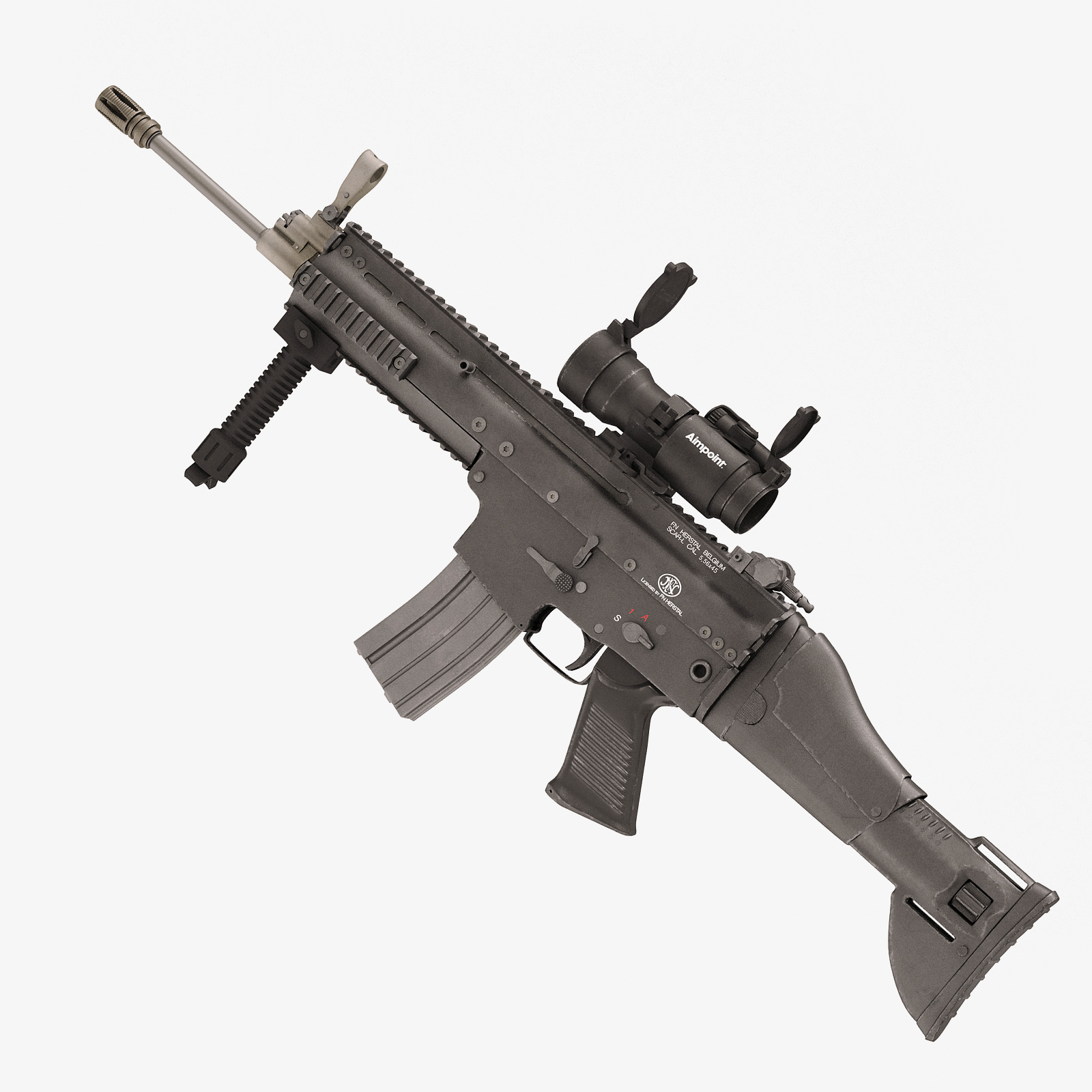 modelo 3d Rifle de asalto de combate FN SCAR L - TurboSquid 875060