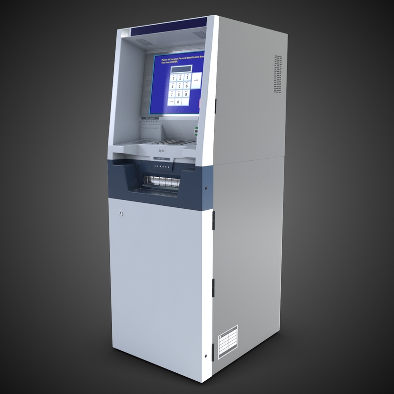 atm cash machine 1 3d model