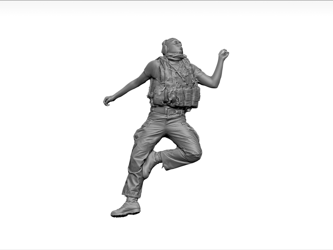 3d model of dead soldier