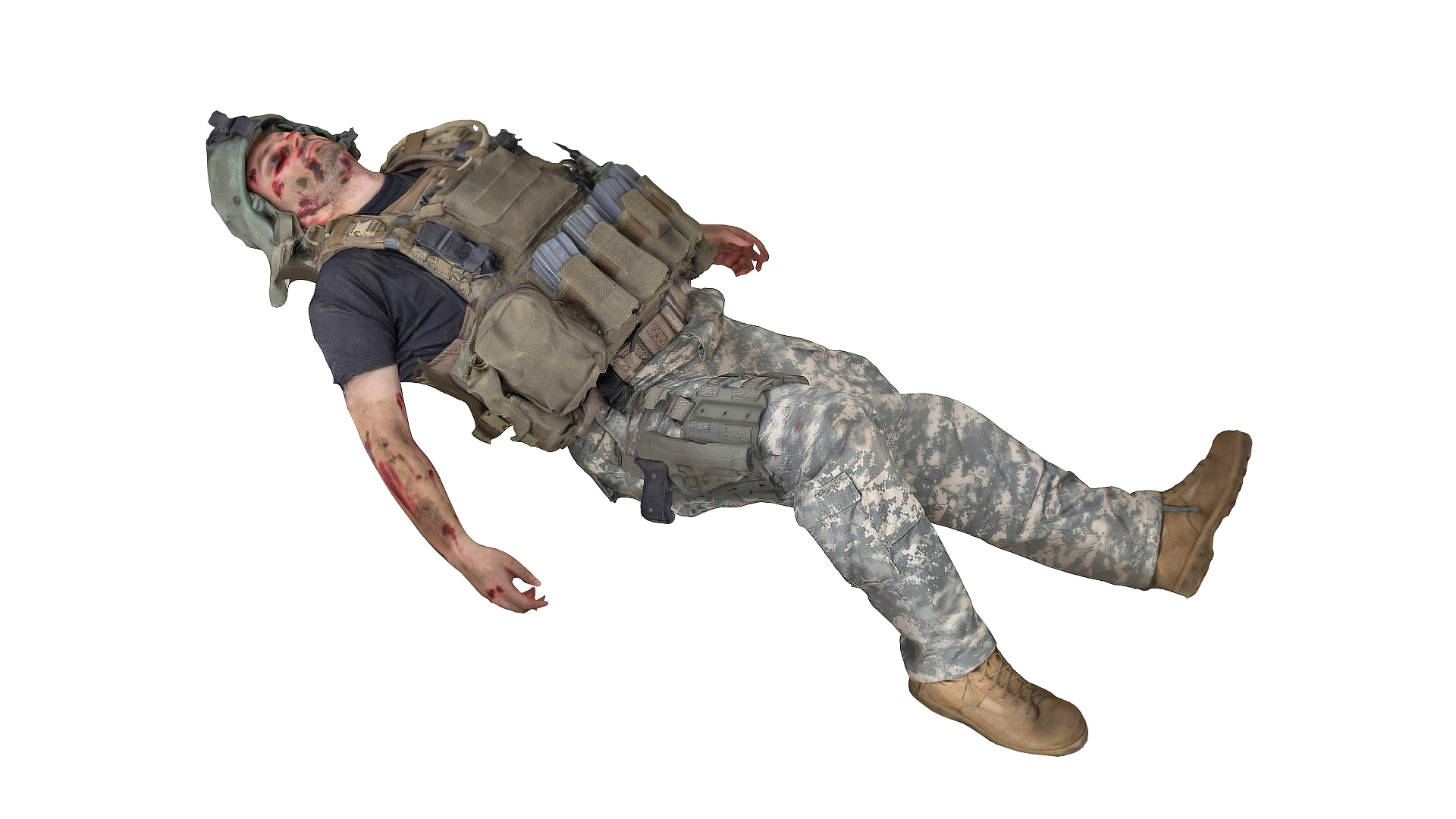 3d dead soldier model