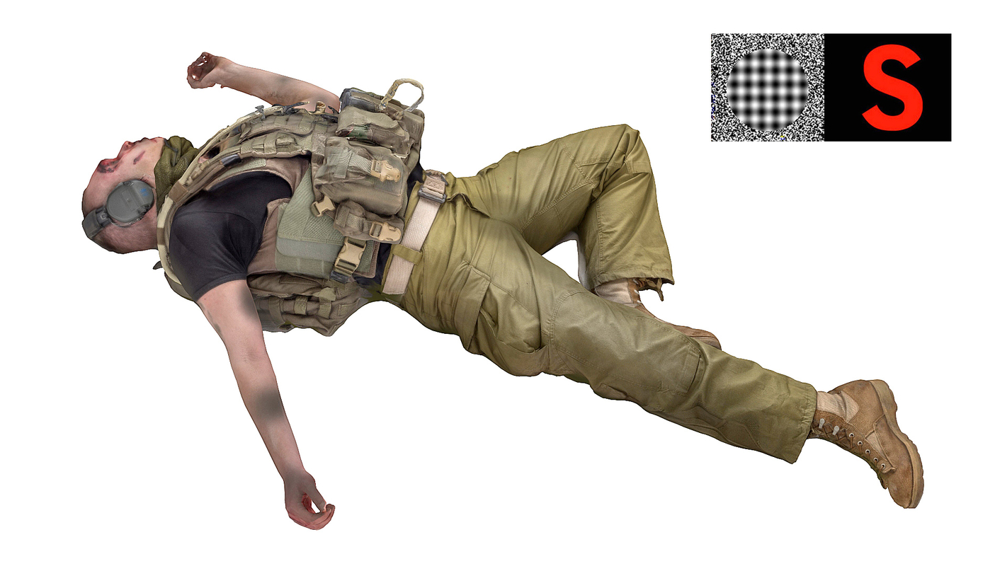 3d model of dead soldier