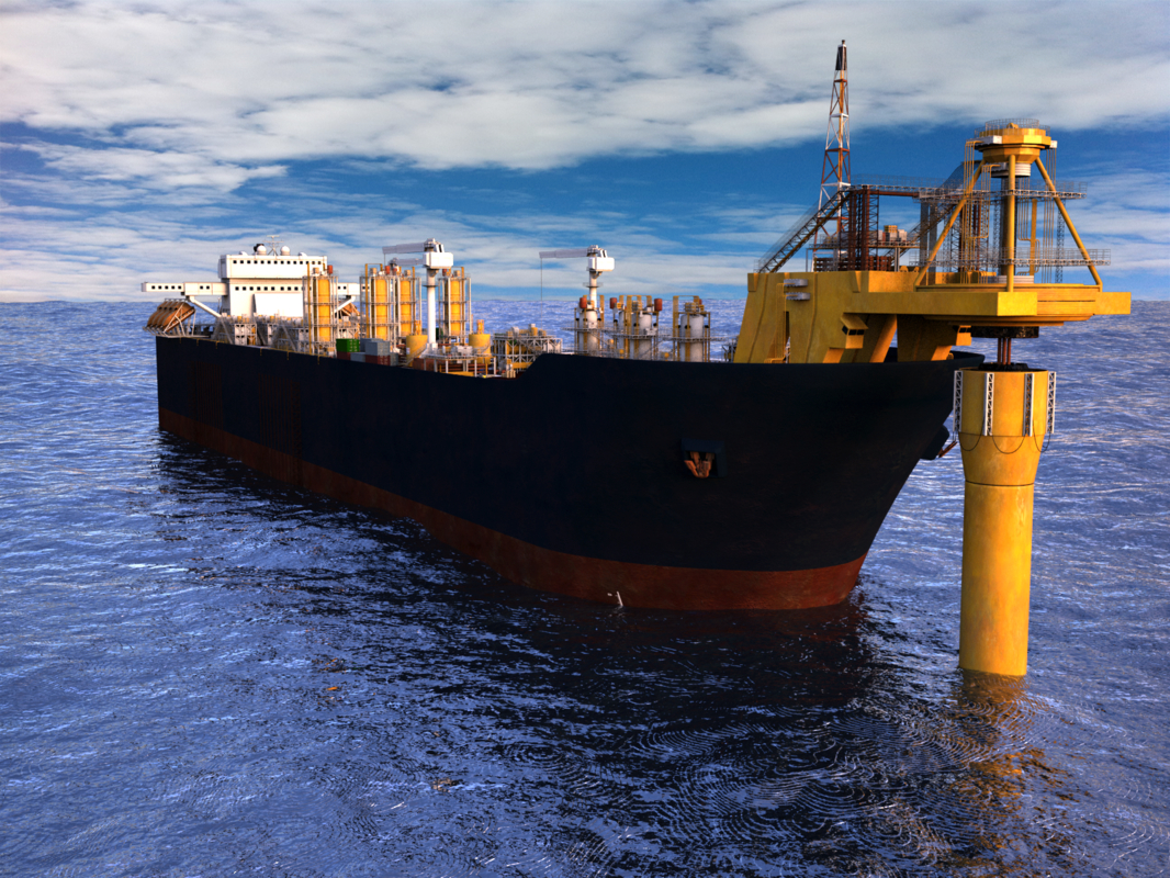 3d fpso floating production model