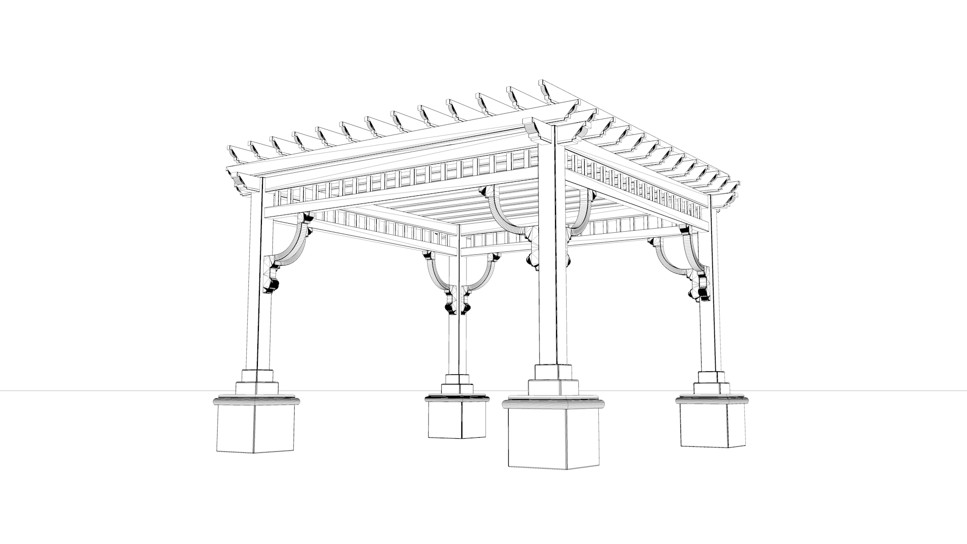 3d pergola model
