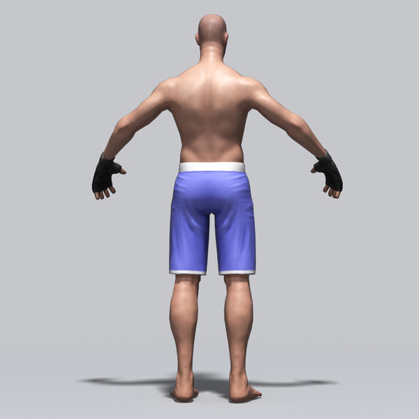 martial arts mma fighter 3d model