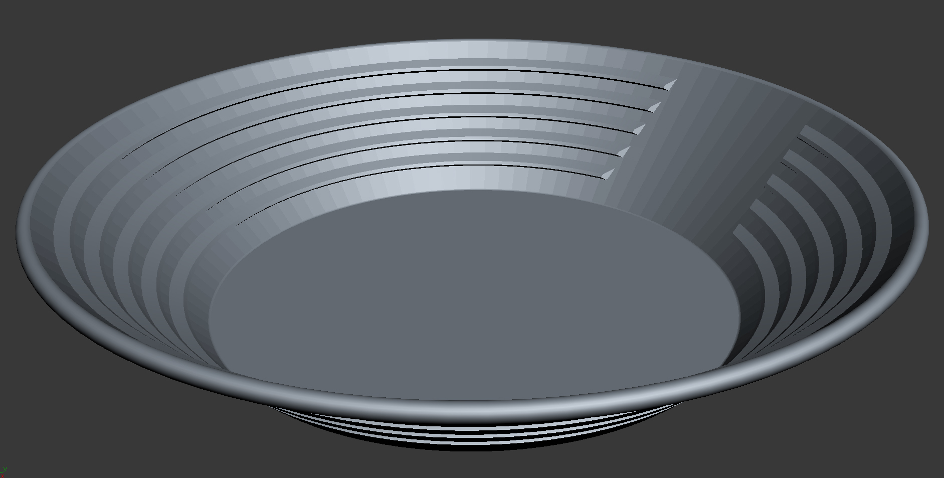 steel gold pans 3d max