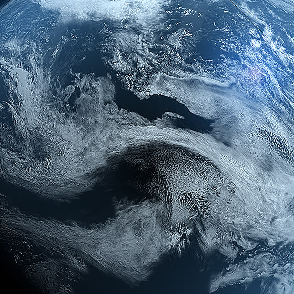 3d hyper-real dynamic earth shader