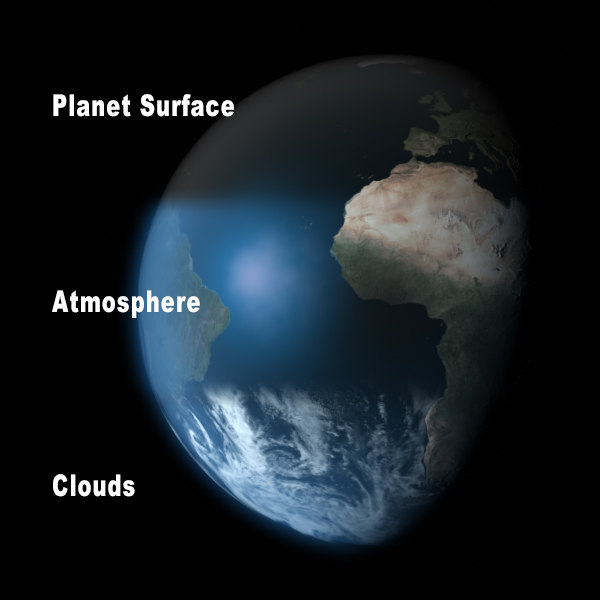 3d hyper-real dynamic earth shader