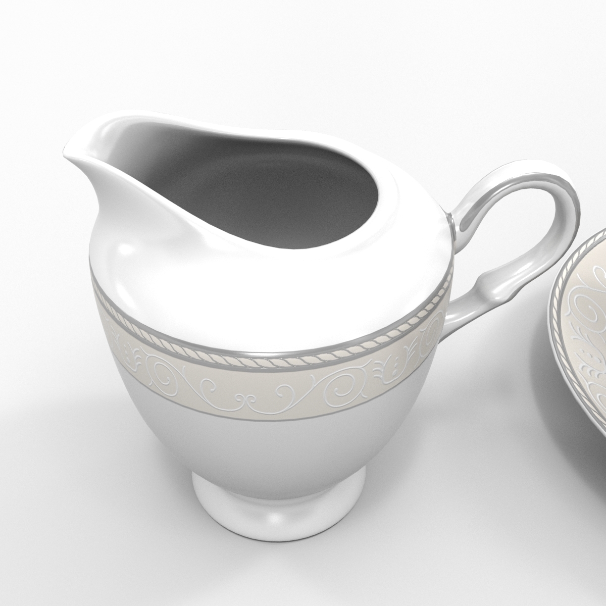 3d model tea set