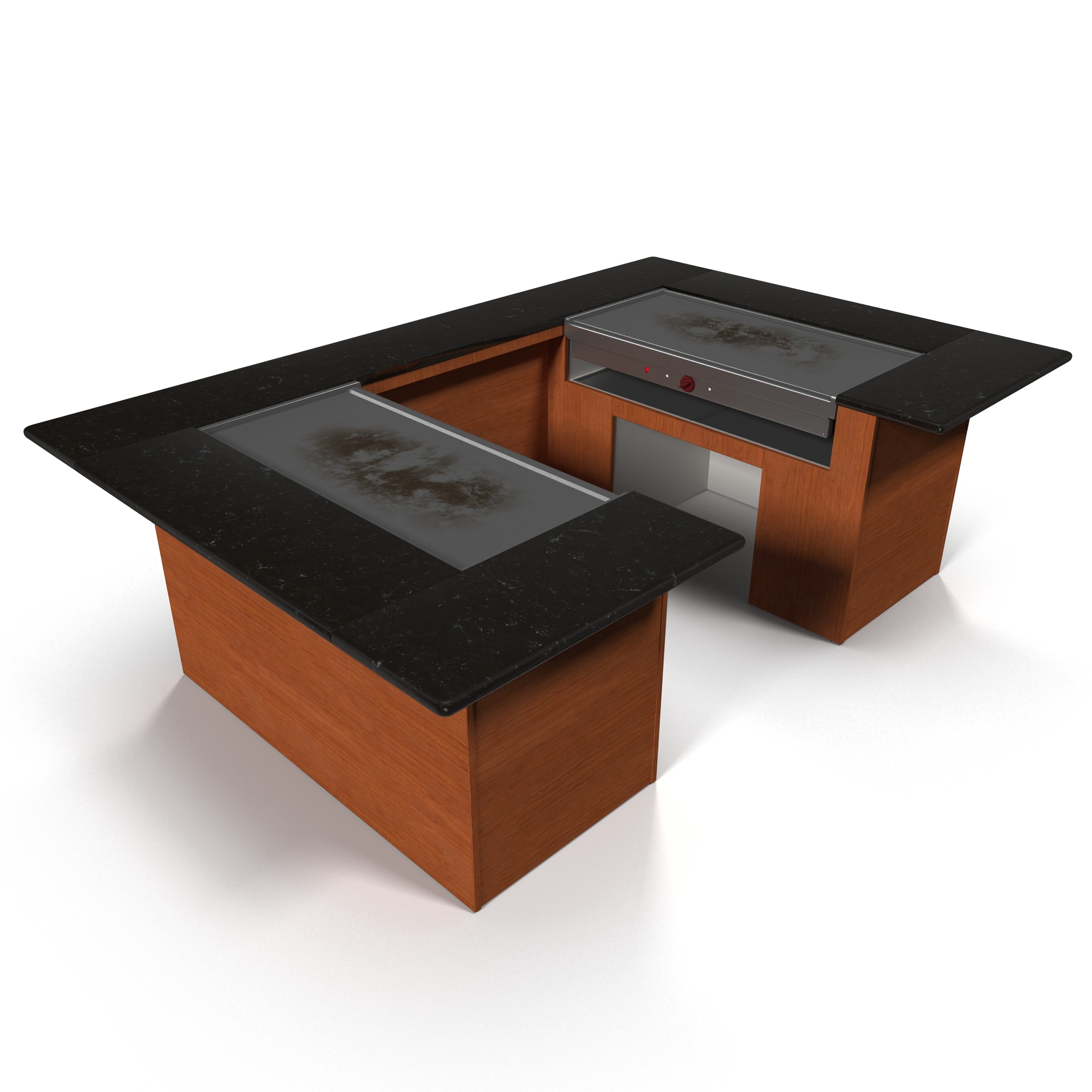 hibachi grill table 3d model