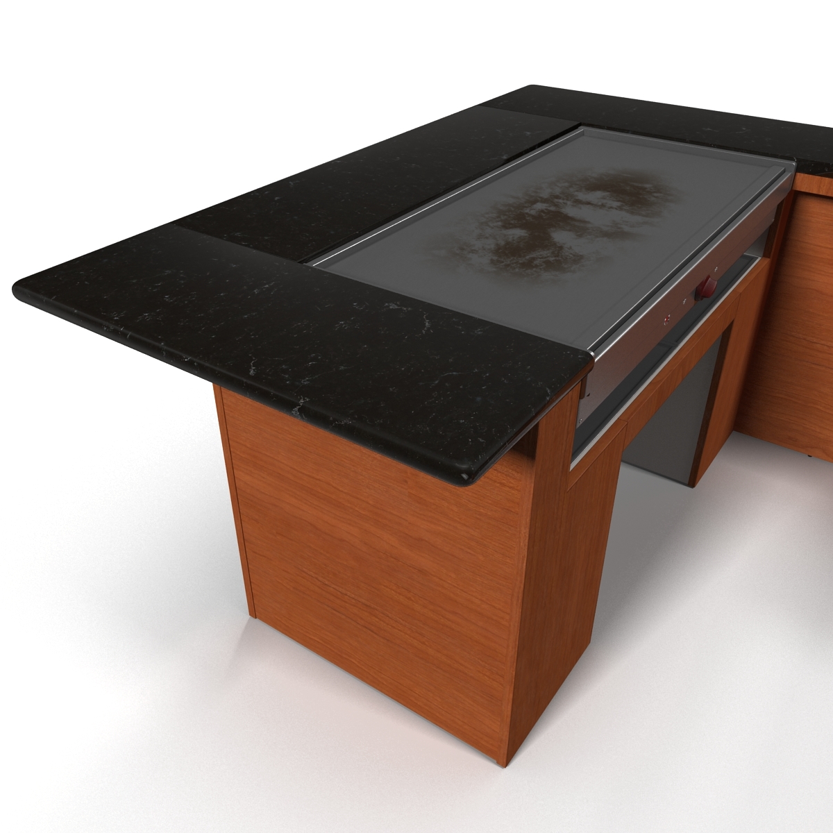 hibachi grill table 3d model