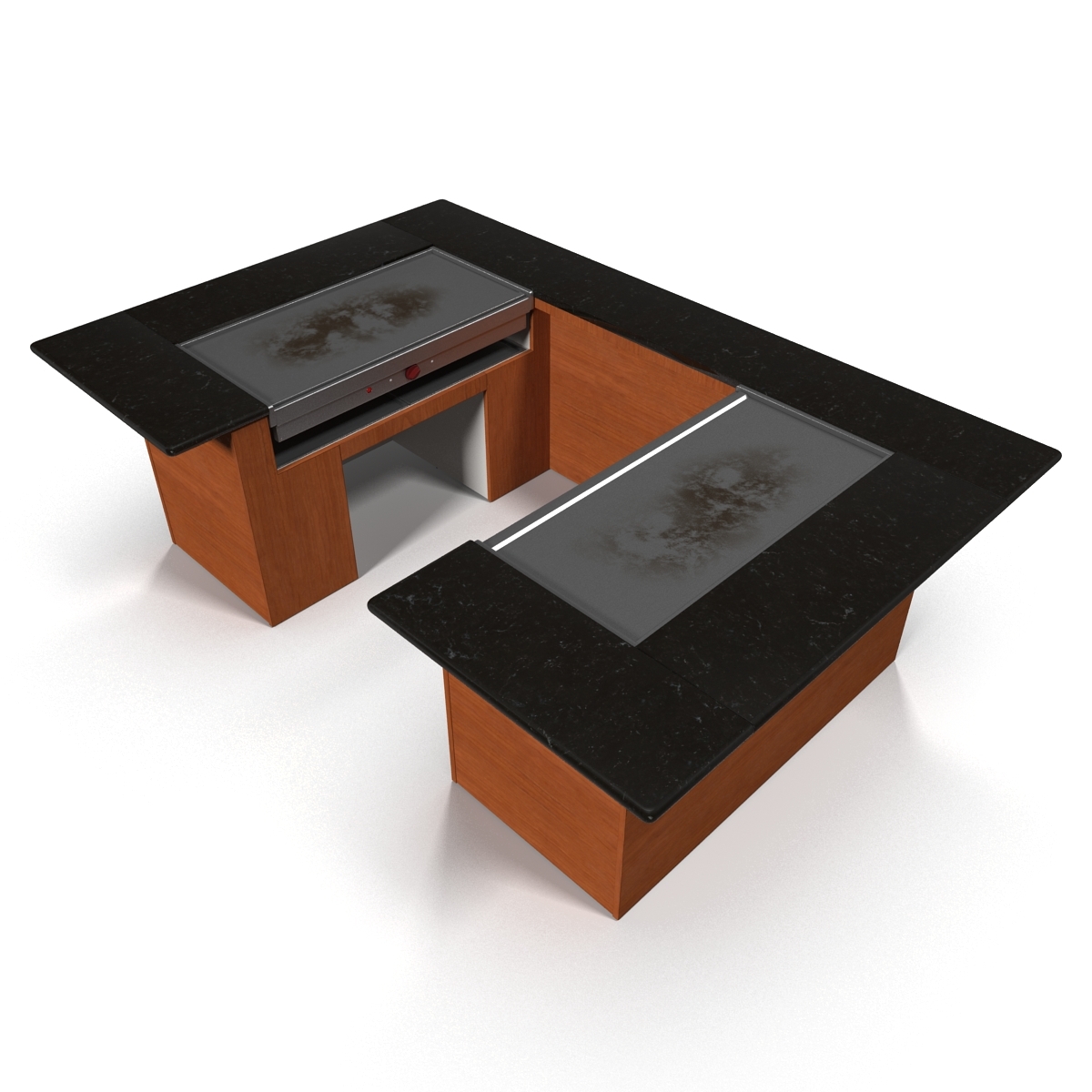 hibachi grill table 3d model