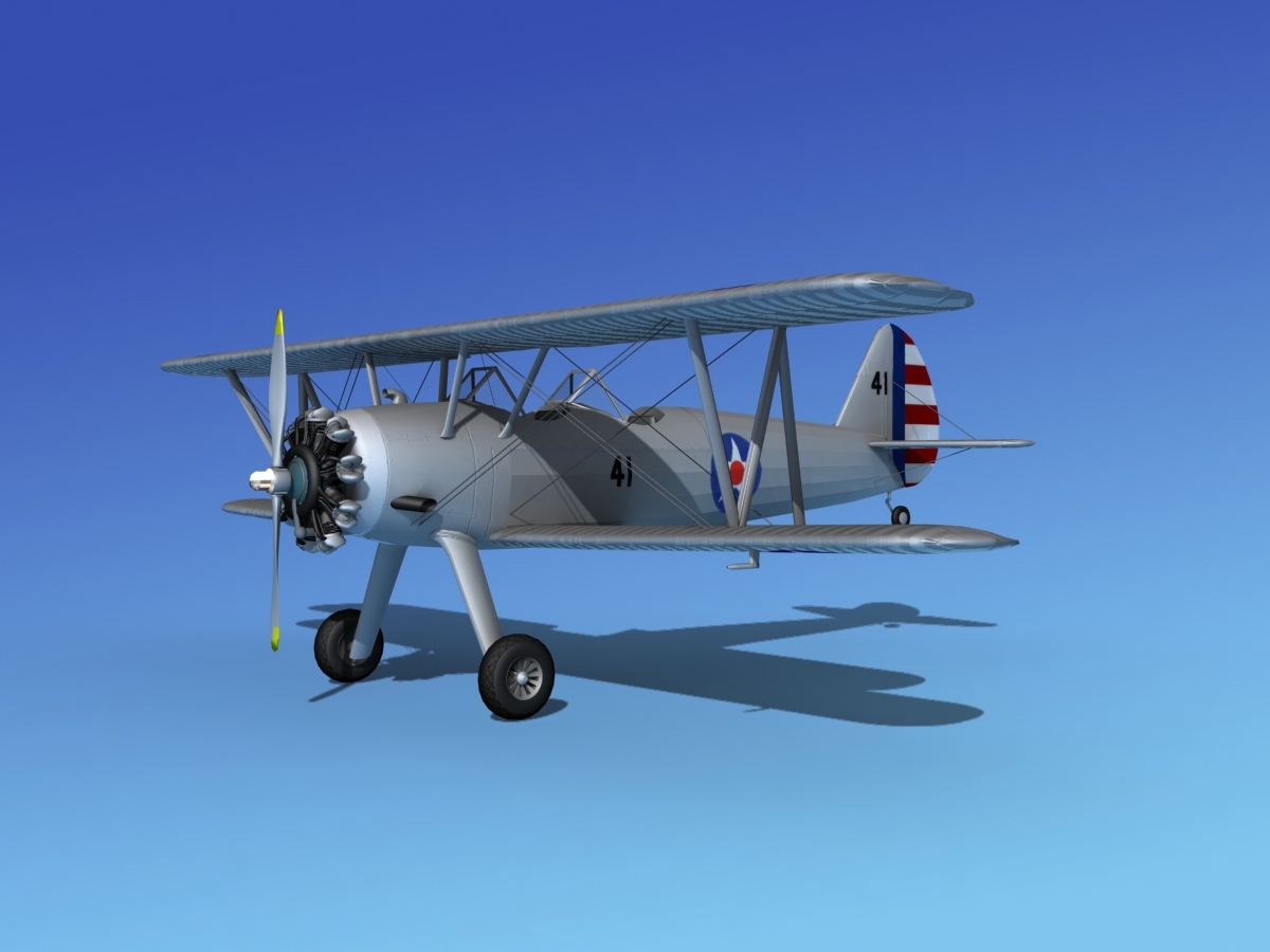 pt-17 stearman trainers 3d max